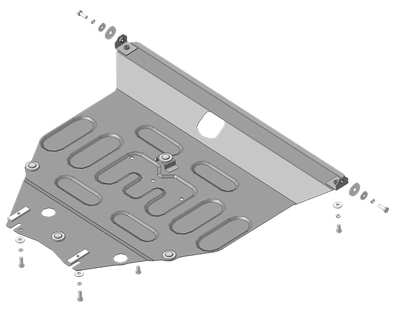 Защита картера двигателя, КПП Мотодор 72506 для Toyota Corolla / Verso ...